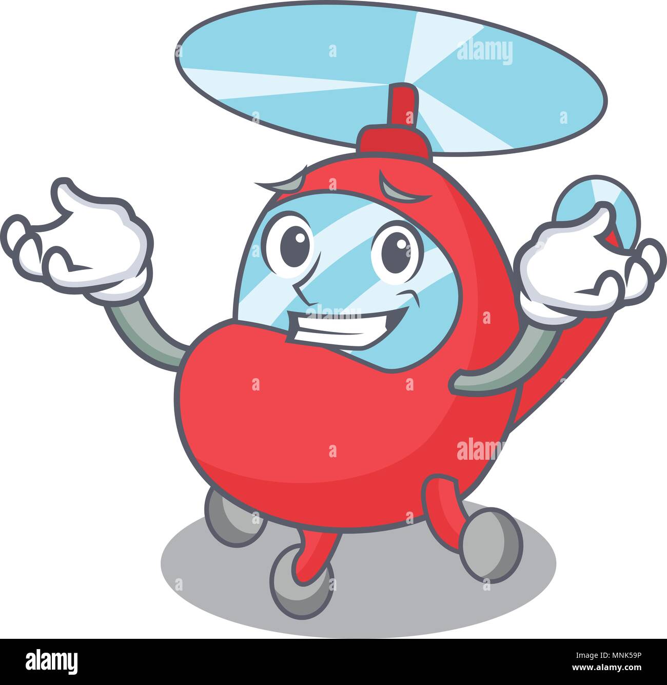 Grinning helicopter character cartoon style vector illustration Stock ...