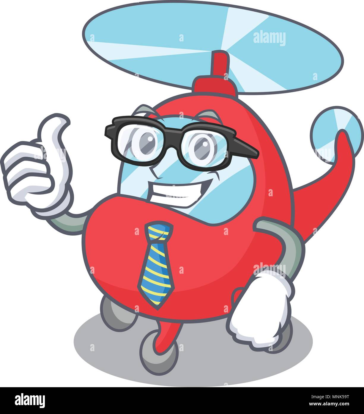 Businessman helicopter character cartoon style vector illustration ...