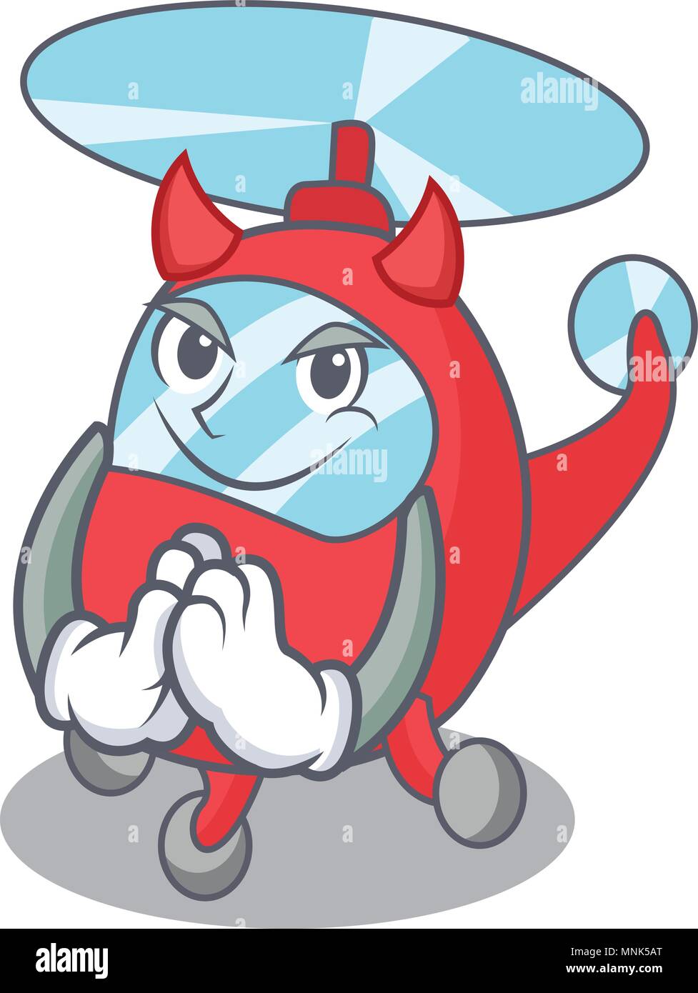 Devil helicopter mascot cartoon style vector illustration Stock Vector ...