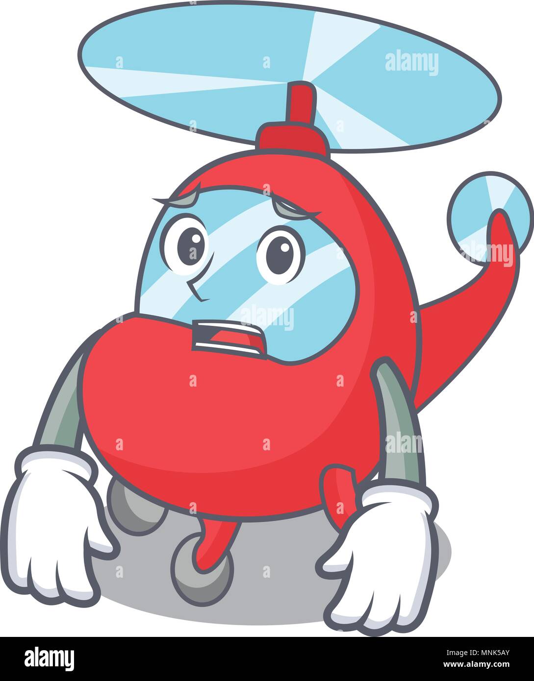Afraid helicopter mascot cartoon style vector illustration Stock Vector ...