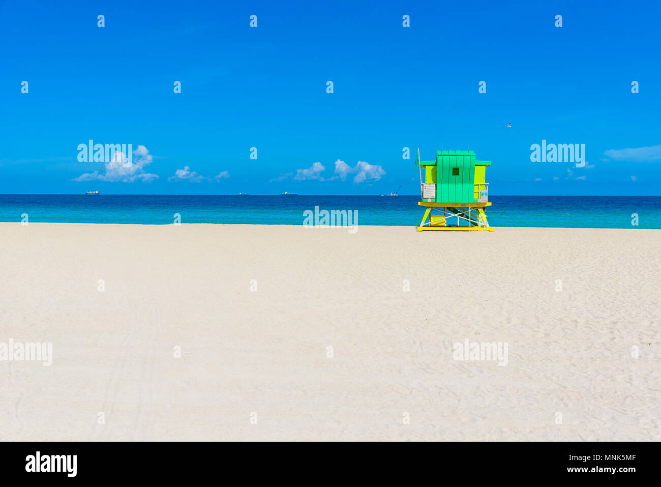 Colorful Lifeguard Tower in South Beach, Miami Beach, Florida, USA ...