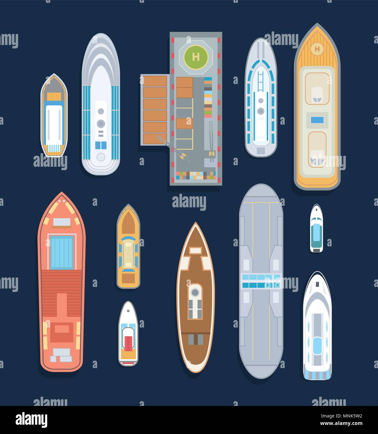 Boats - set of modern vector elements Stock Vector Image & Art - Alamy