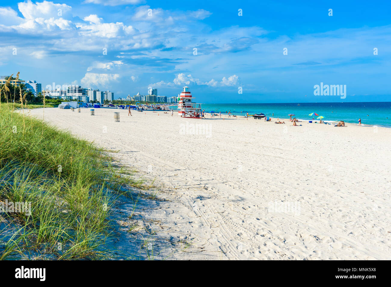 Miami South Beach, lifeguard house in a colorful Art Deco style at ...