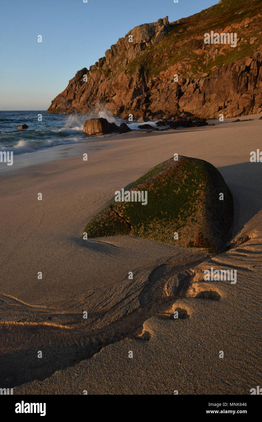 Portheras Beach Cornwall Stock Photo - Alamy