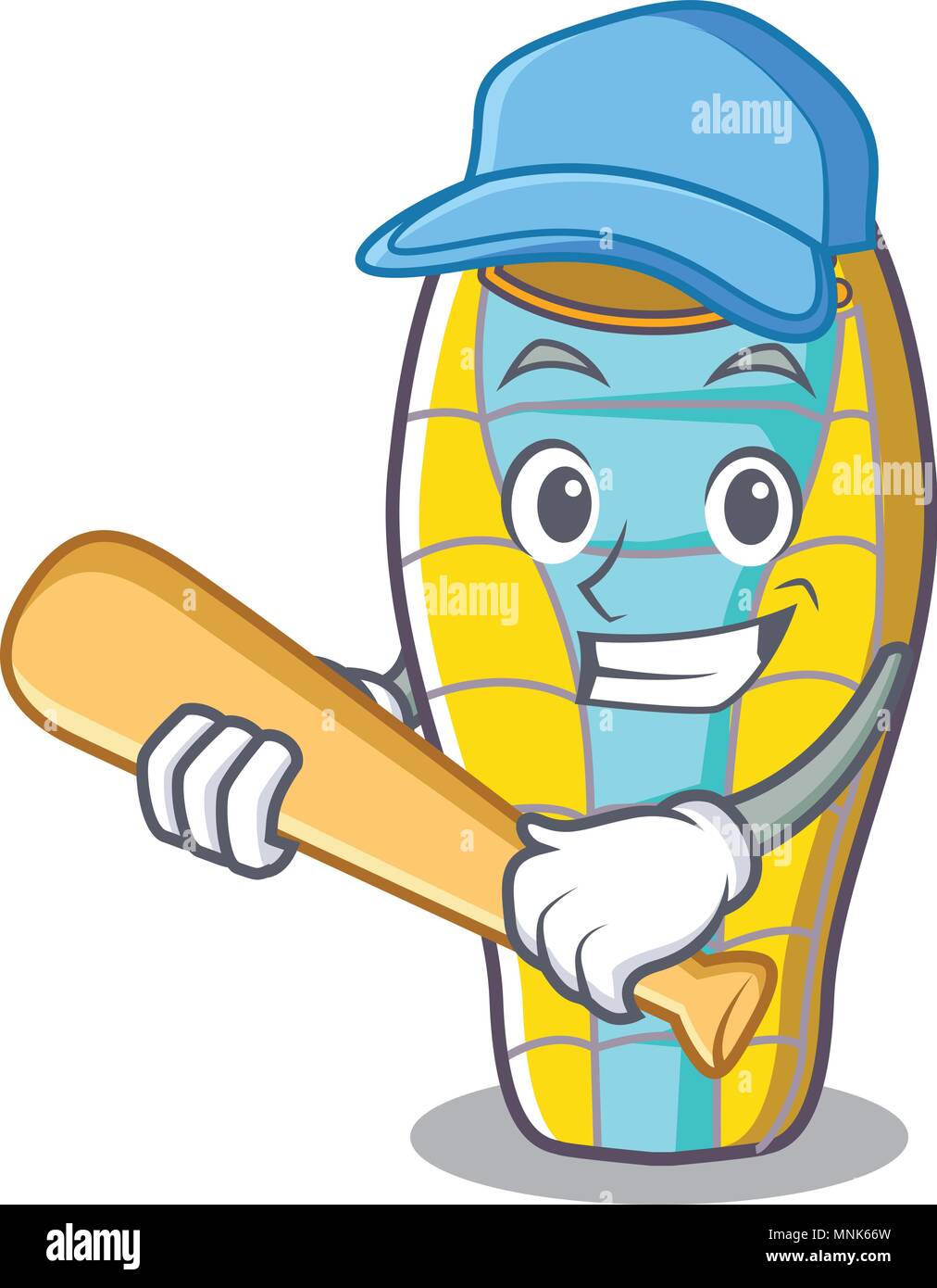 Playing baseball sleeping bad character cartoon Stock Vector Image ...