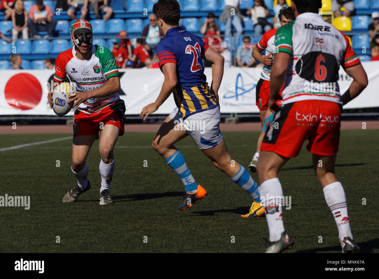 St. Petersburg, Russia - May 12, 2018: Match RC Hernani, Spain vs RC ...