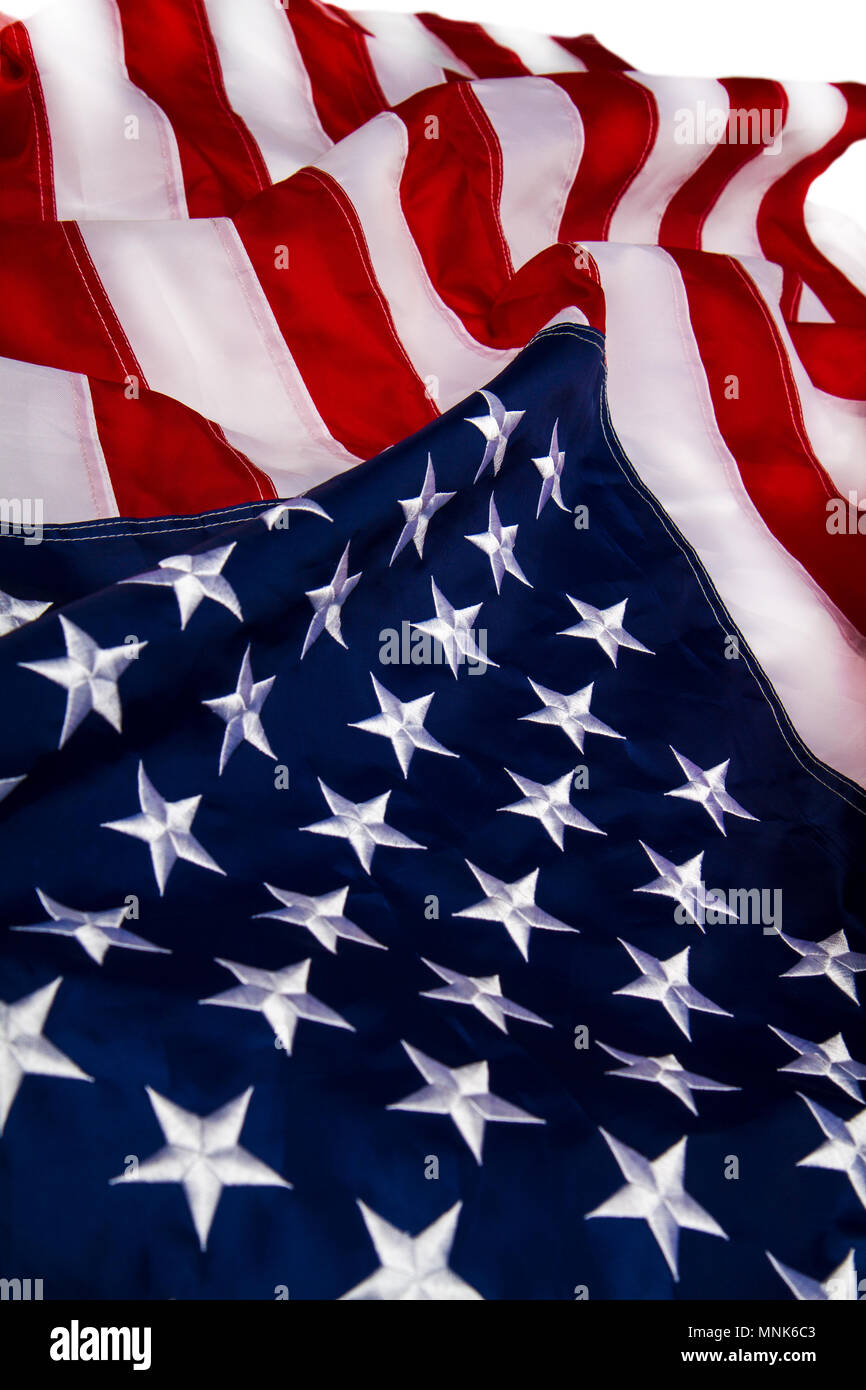 Beautifully waving star and striped American flag Stock Photo - Alamy