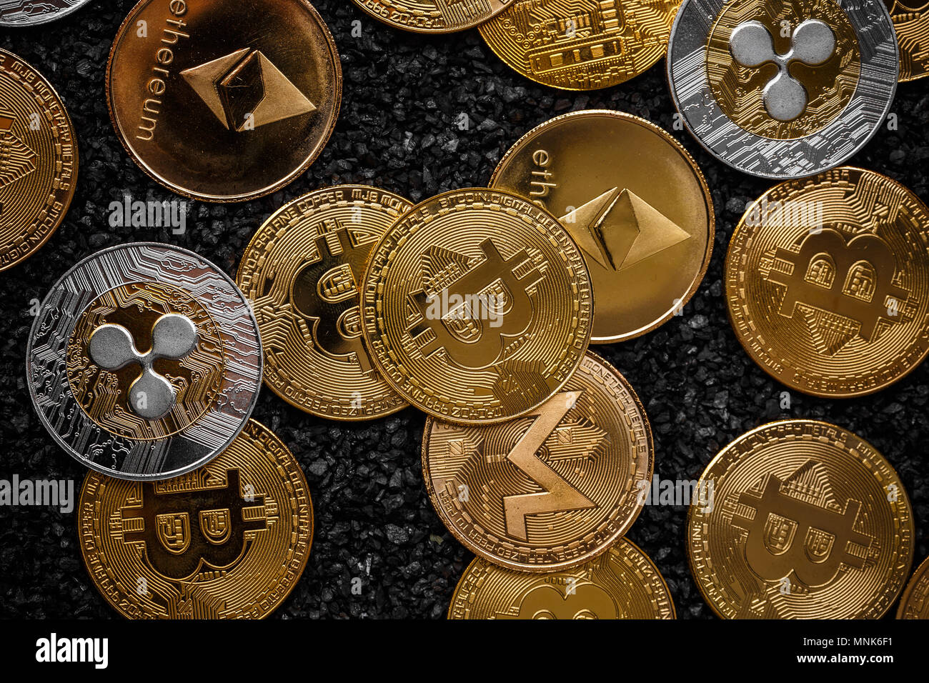 Bitcoin crypto currency set hi-res stock photography and images - Alamy