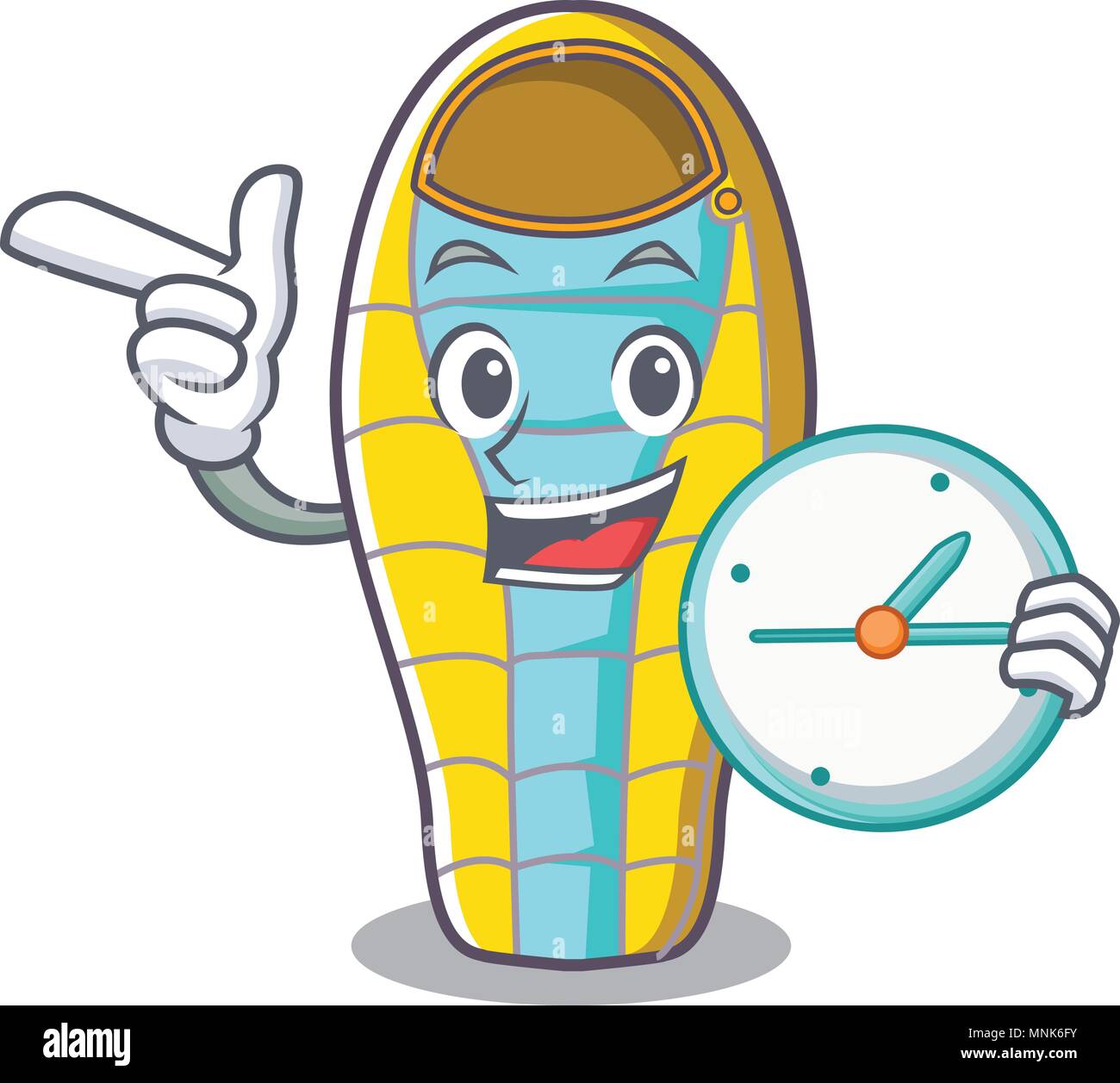 With clock sleeping bad character cartoon Stock Vector Image & Art - Alamy