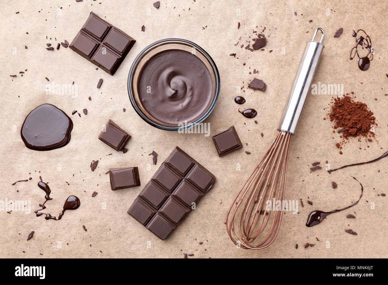 Delicious dark chocolate background Stock Photo - Alamy