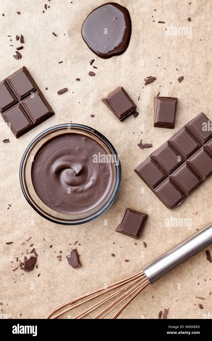 Delicious dark chocolate background Stock Photo - Alamy
