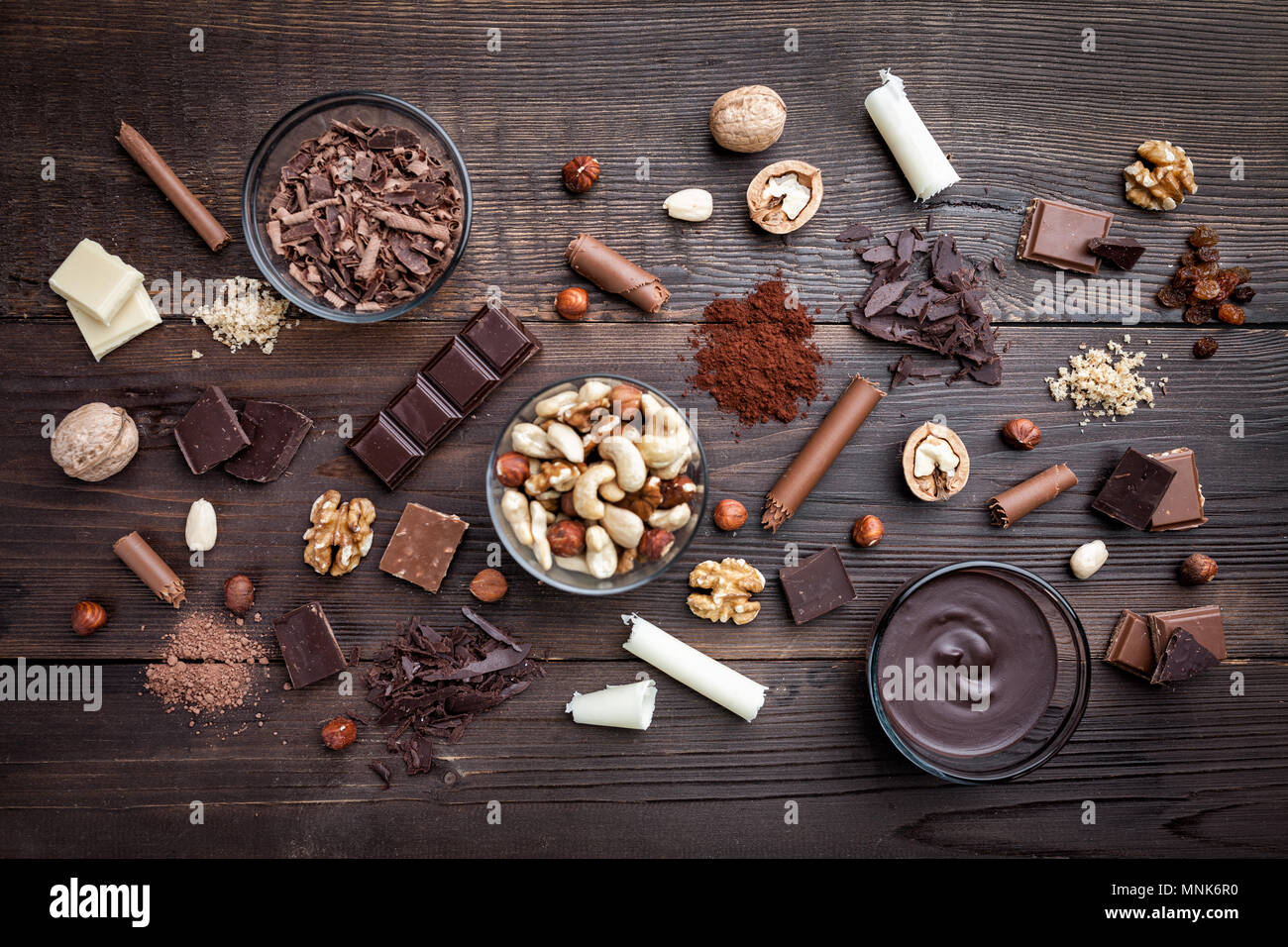 Variety of delicious and tasty chocolate background Stock Photo - Alamy
