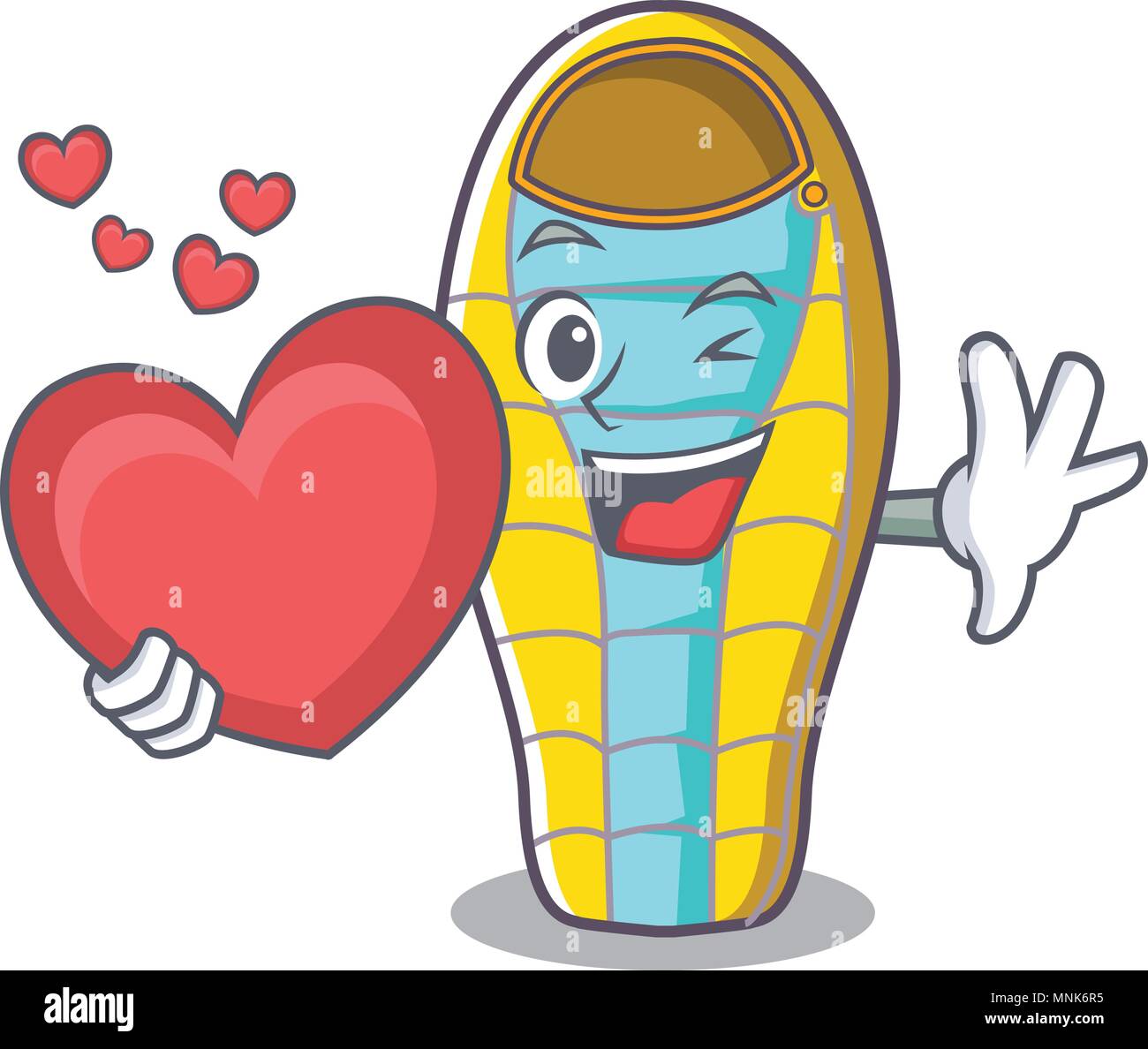 With heart sleeping bad mascot cartoon Stock Vector Image & Art - Alamy