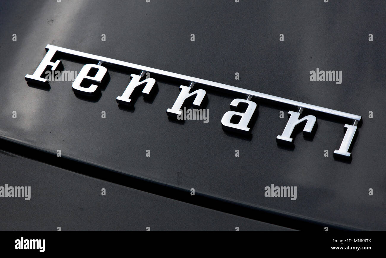 ferrari horse on a car in Amsterdam: letters ferrari on a car in ...