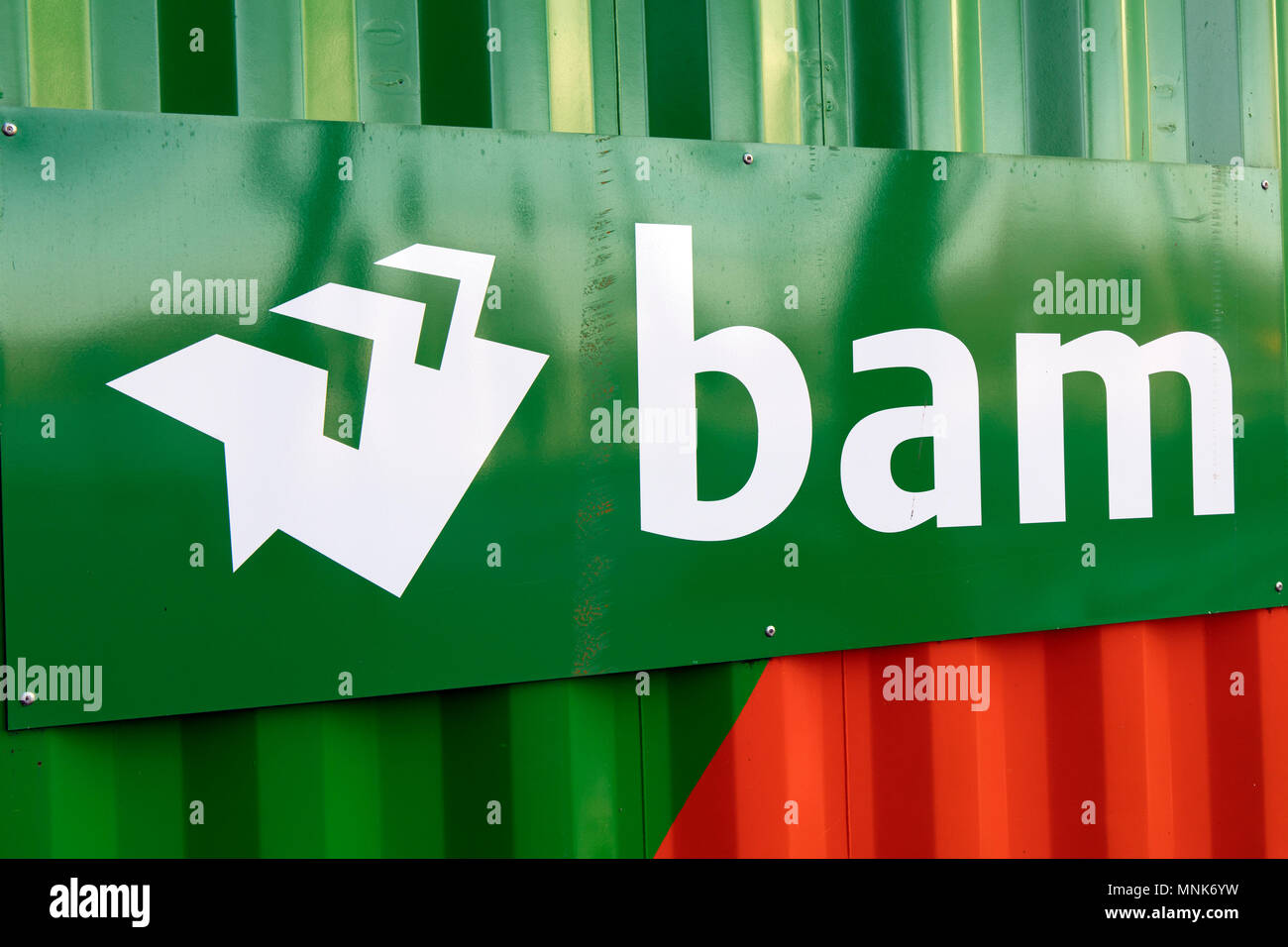 Amsterdam, Netherlands-february 2, 2017: Letters BAM on a container bam ...