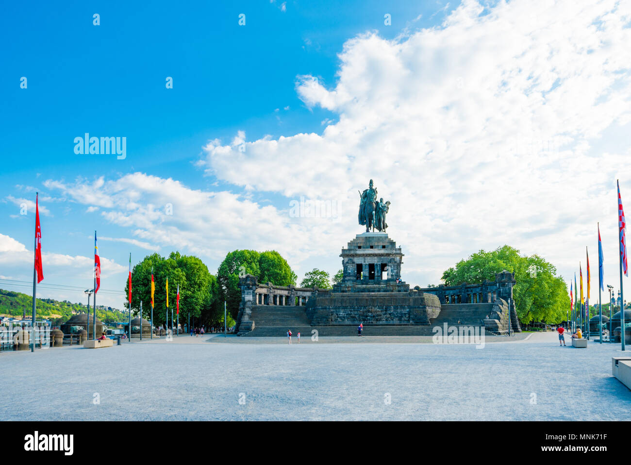 Monument to Kaiser Wilhelm I (Emperor William) on Deutsches Ecke ...