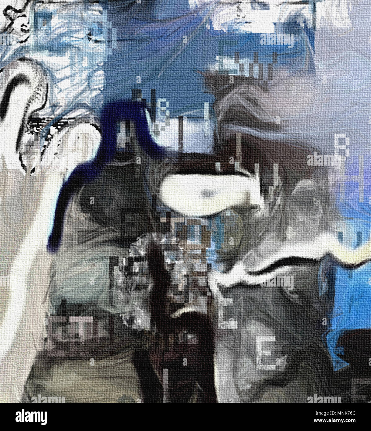 Complex abstract painting Stock Photo - Alamy