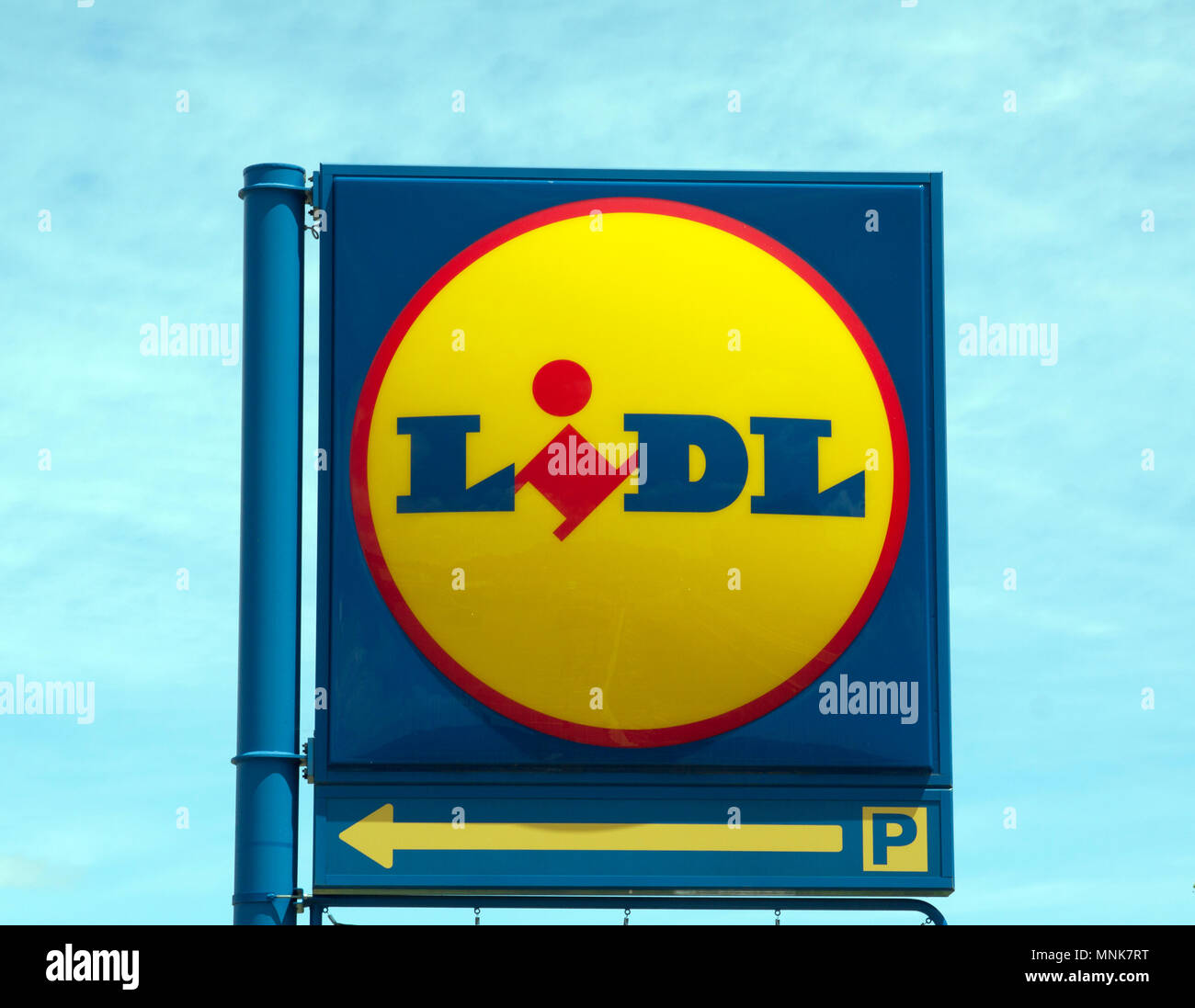 paris, france-june 14, 2016: Sign of the lidl supermarket in Paris ...
