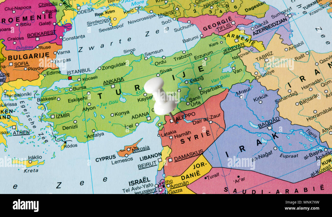 the hague, Netherlands-march 12, 2016: map of Syria, officially the ...