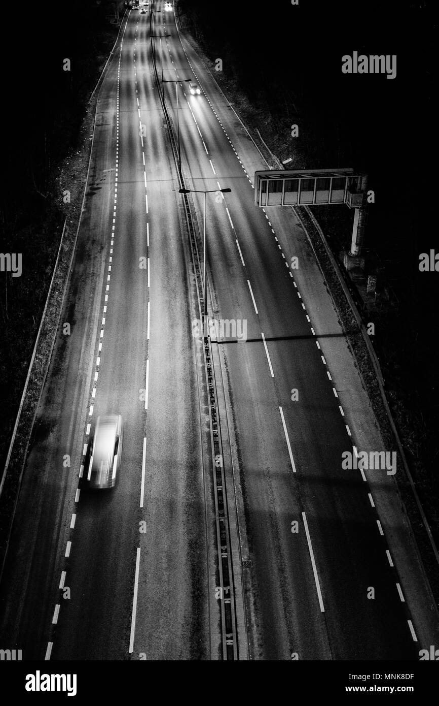 High Dual Carriageway Black and White Stock Photos & Images - Alamy
