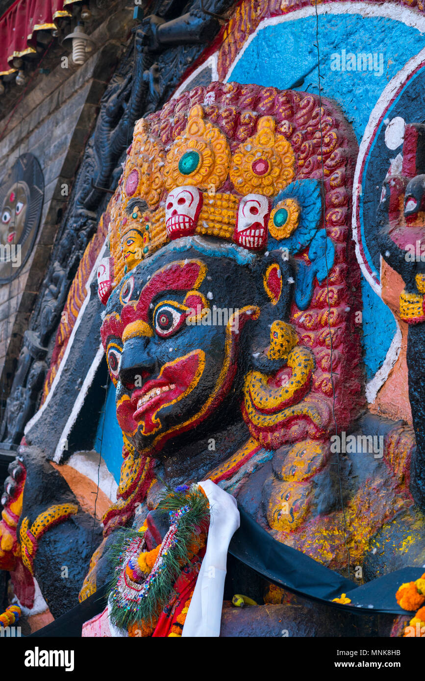 Kali Goddess, Durbar Square, Kathmandu City, Kathmandu Valley, Nepal ...