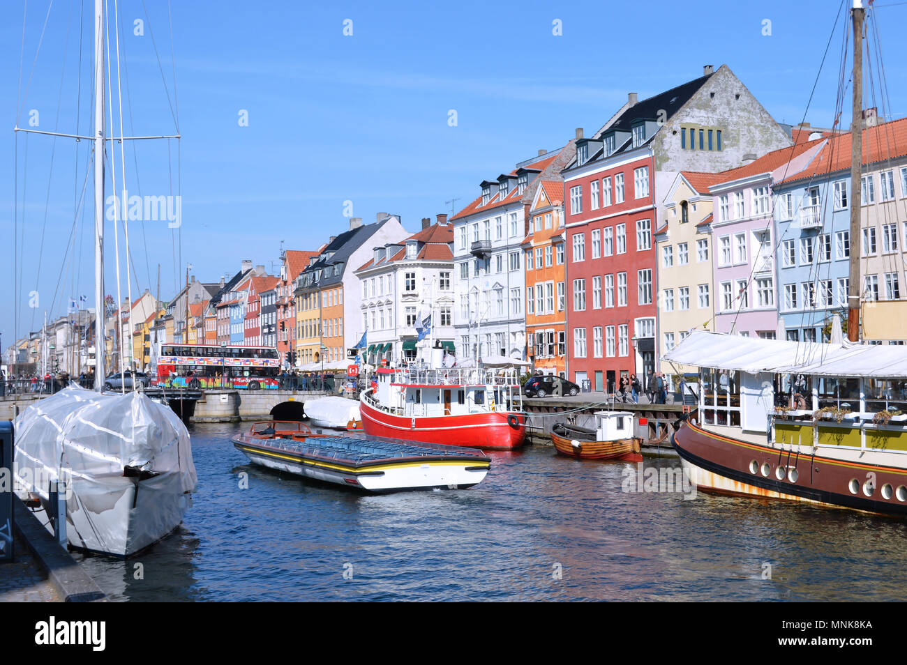 Travel to Europe under spring,Nyhavn in the Copenhagen Stock Photo - Alamy