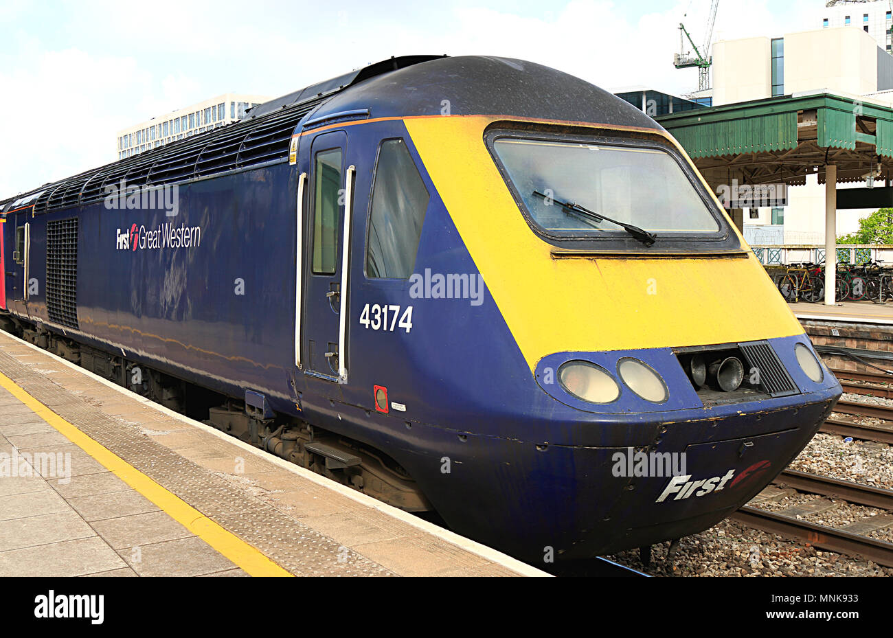 First Great Western, Class 43, 43174, HST, Cardiff Central Railway ...