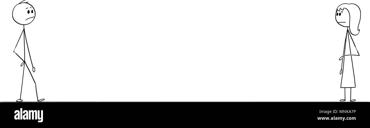 Divorce separation stick figure Stock Vector Images - Alamy