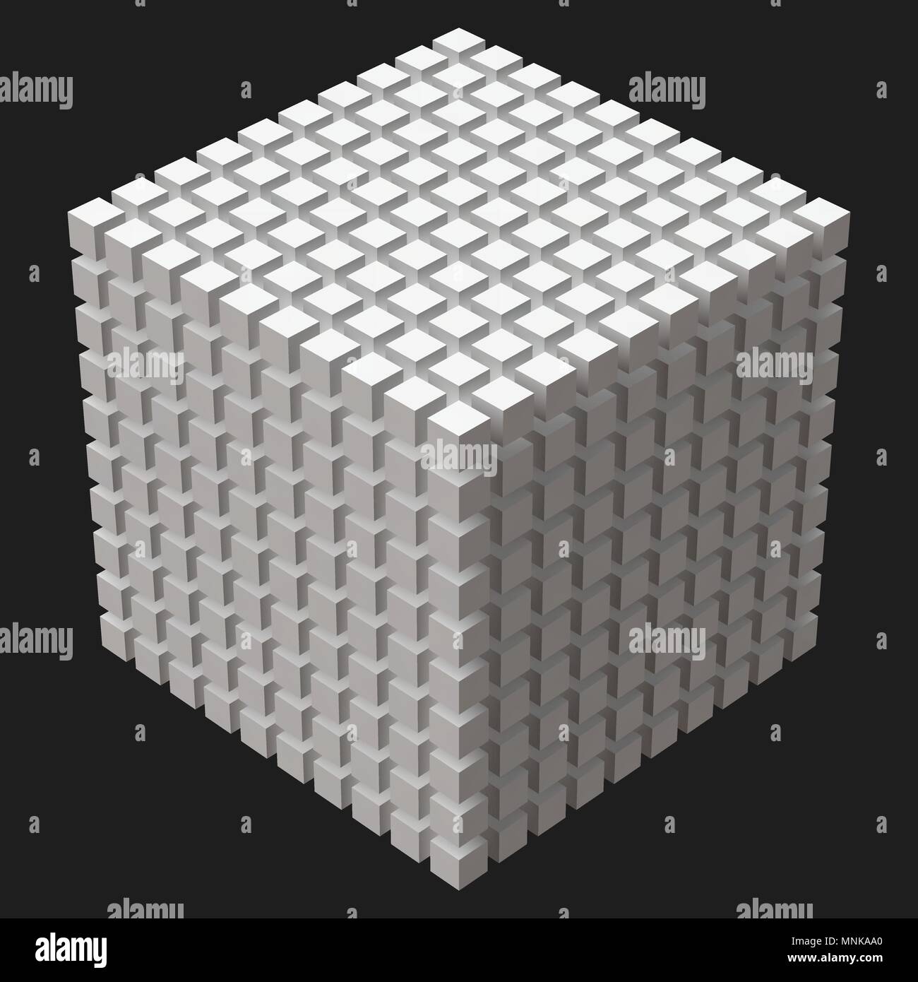 big cube with cubic cuts Stock Vector Image & Art - Alamy