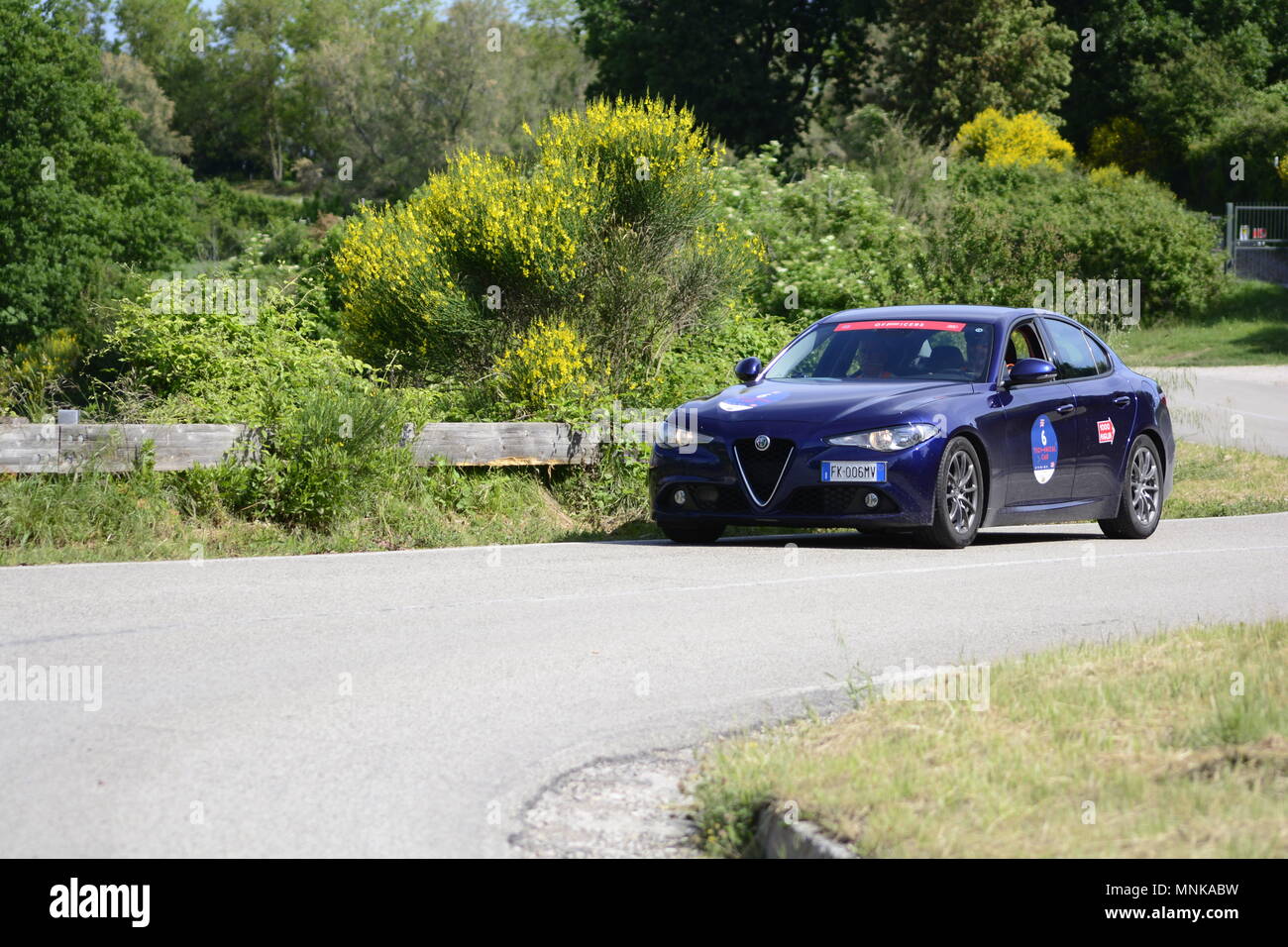PESARO COLLE SAN BARTOLO , ITALY - MAY 17 - 2018 : alfa romeo giulia on ...