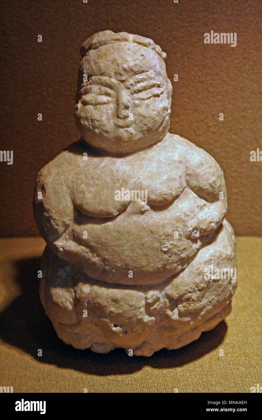 At Ankara, Turkey , On August/03/2010 - Neolithic stone sculpture ...