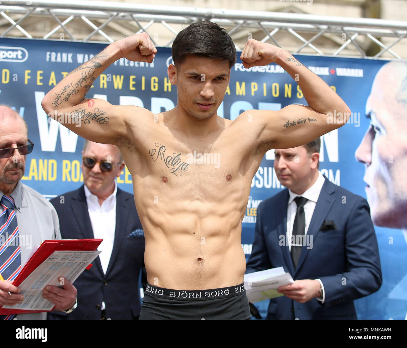 Melvin Wassing during the weigh-in at Leeds Civic Hall. PRESS ...