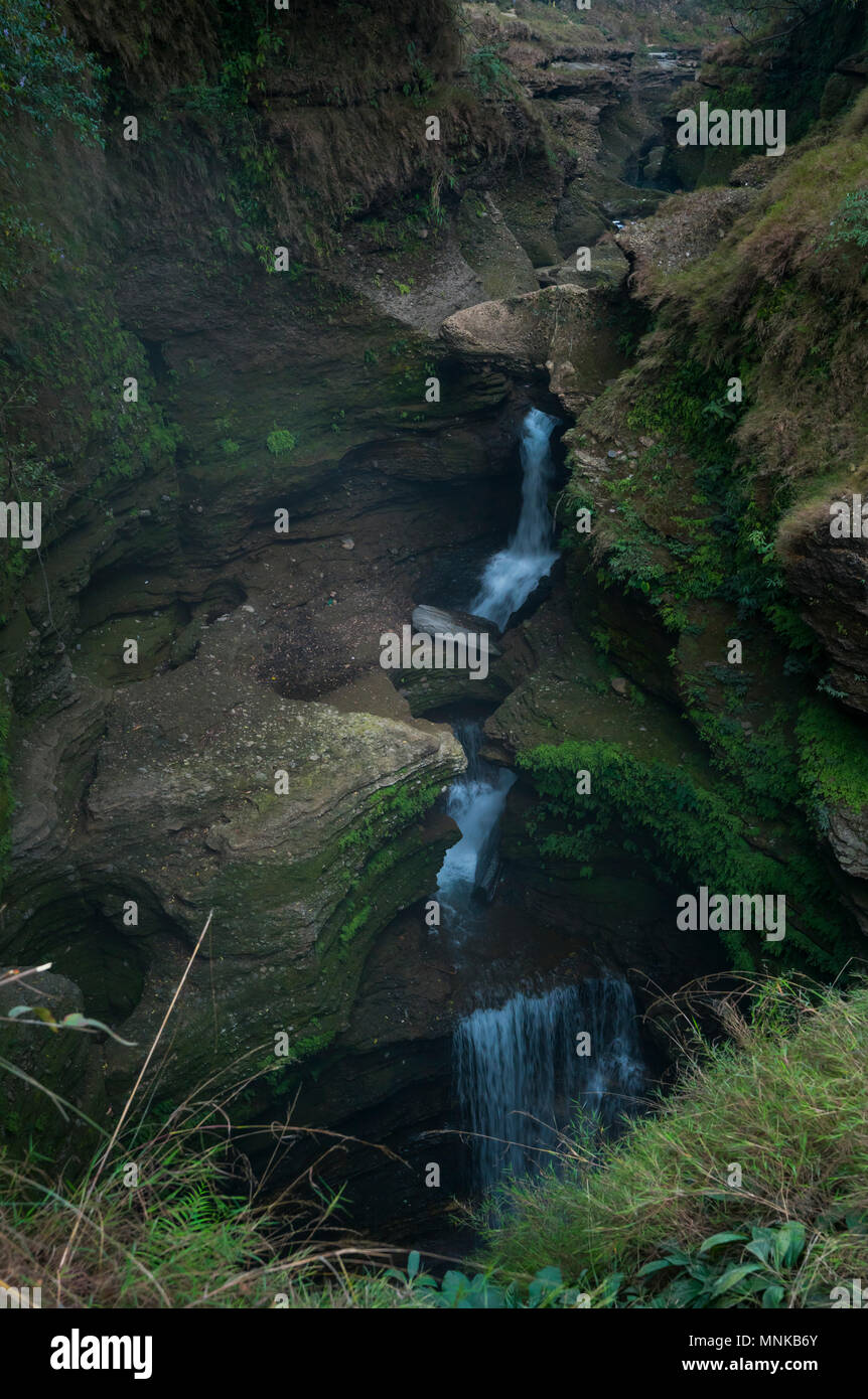 Devil's fall, Pokhara, Nepal, Asia Stock Photo - Alamy