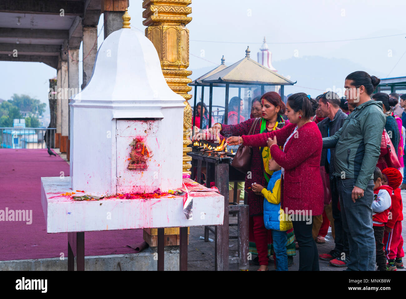 Bindhya Basini Temple, Pokhara, Nepal, Asia Stock Photo - Alamy