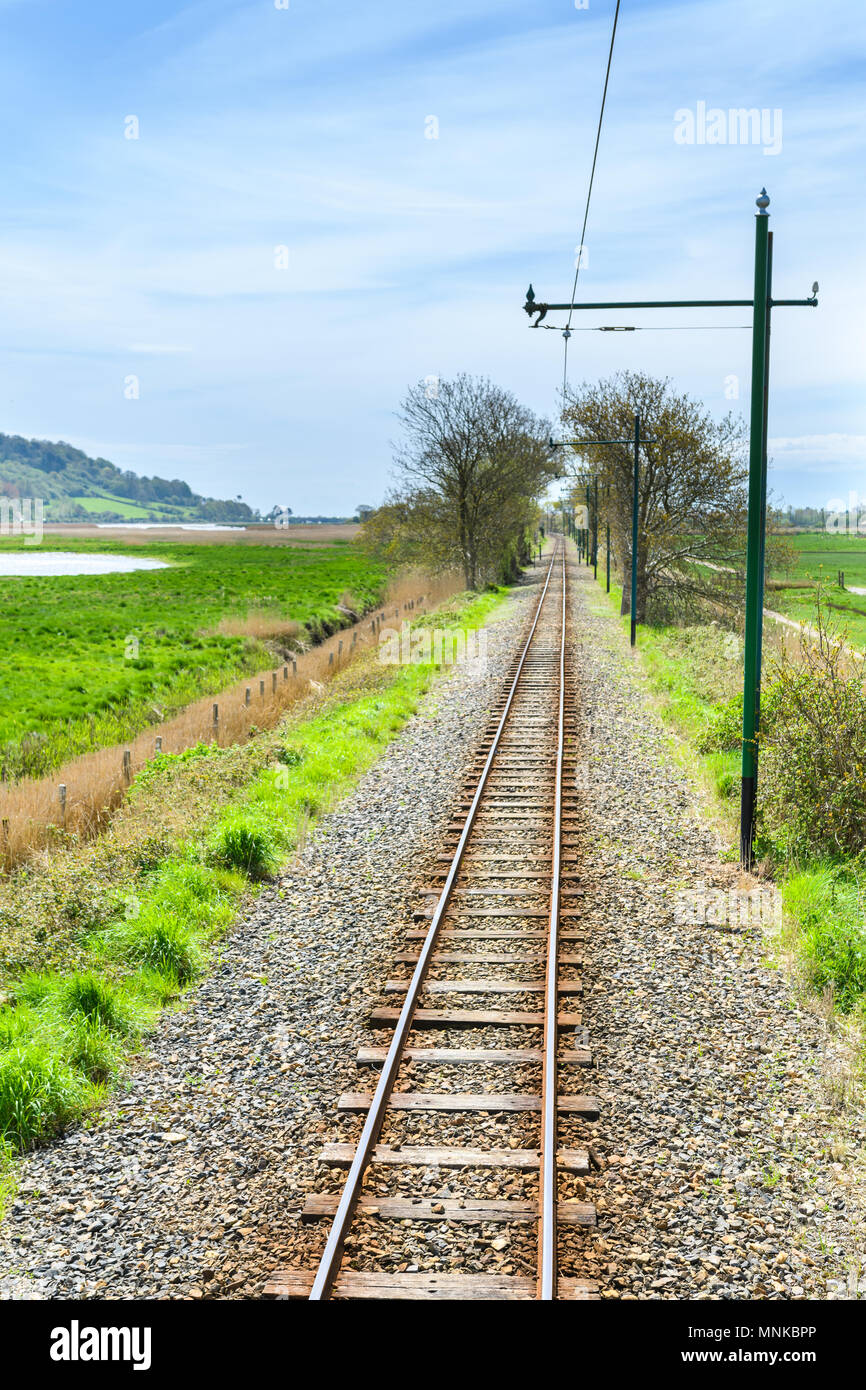 Straight stretch of line on the single track of the Seaton and district ...