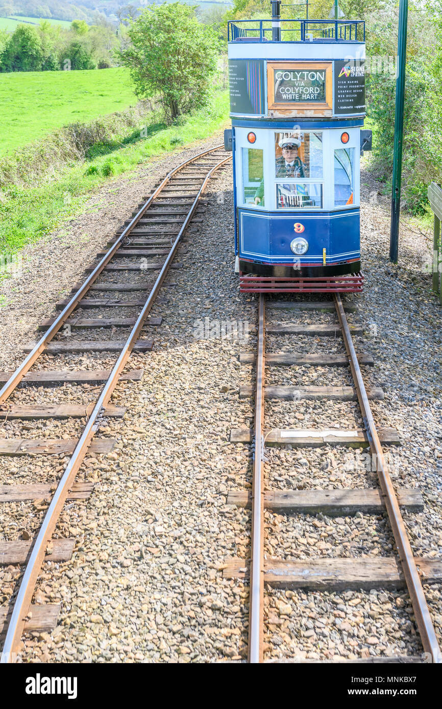 Double decker electric tram hi-res stock photography and images - Alamy