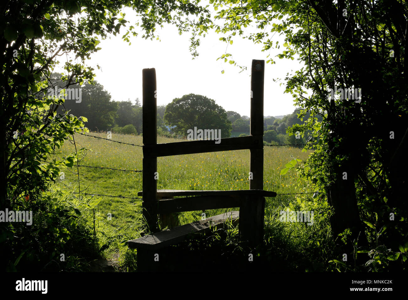 Gate stile countryside walk hi-res stock photography and images - Alamy
