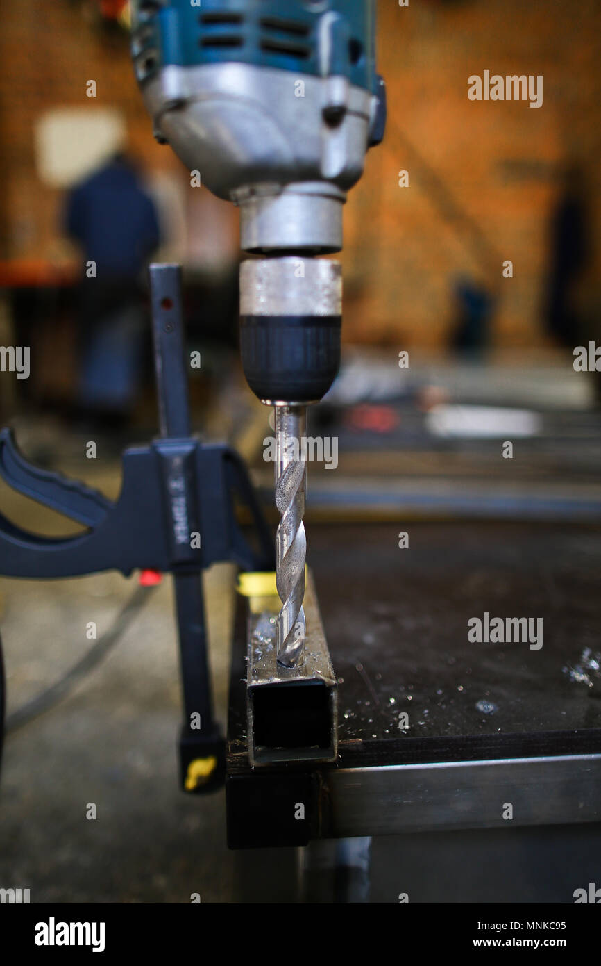 Metall drill tool close up hi-res stock photography and images - Alamy