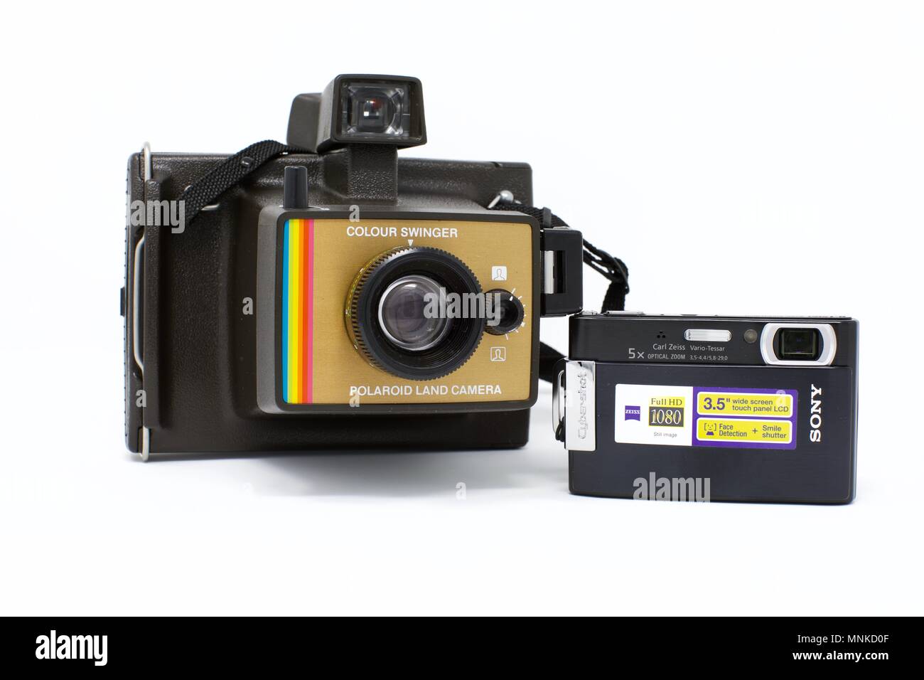 Old camera vs new cameras Cut Out Stock Images & Pictures - Alamy