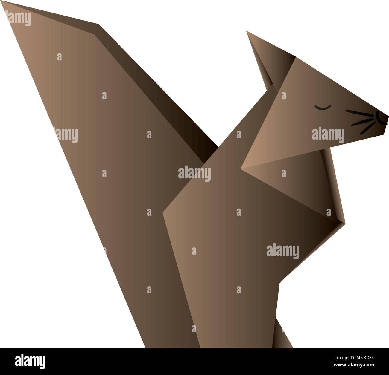 chipmunk origami paper animal Stock Vector Image & Art - Alamy
