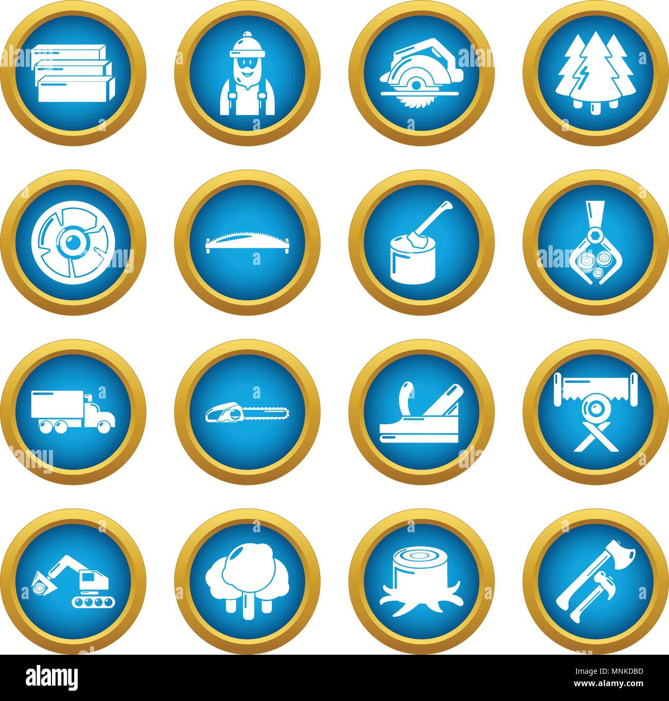 Timber industry icons set, simple style Stock Vector Image & Art - Alamy