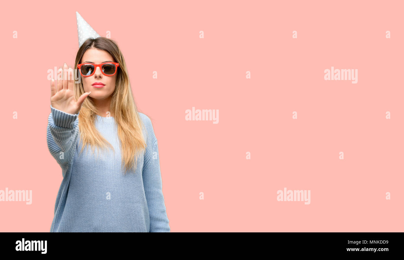 Young woman celebrates birthday annoyed with bad attitude making stop ...