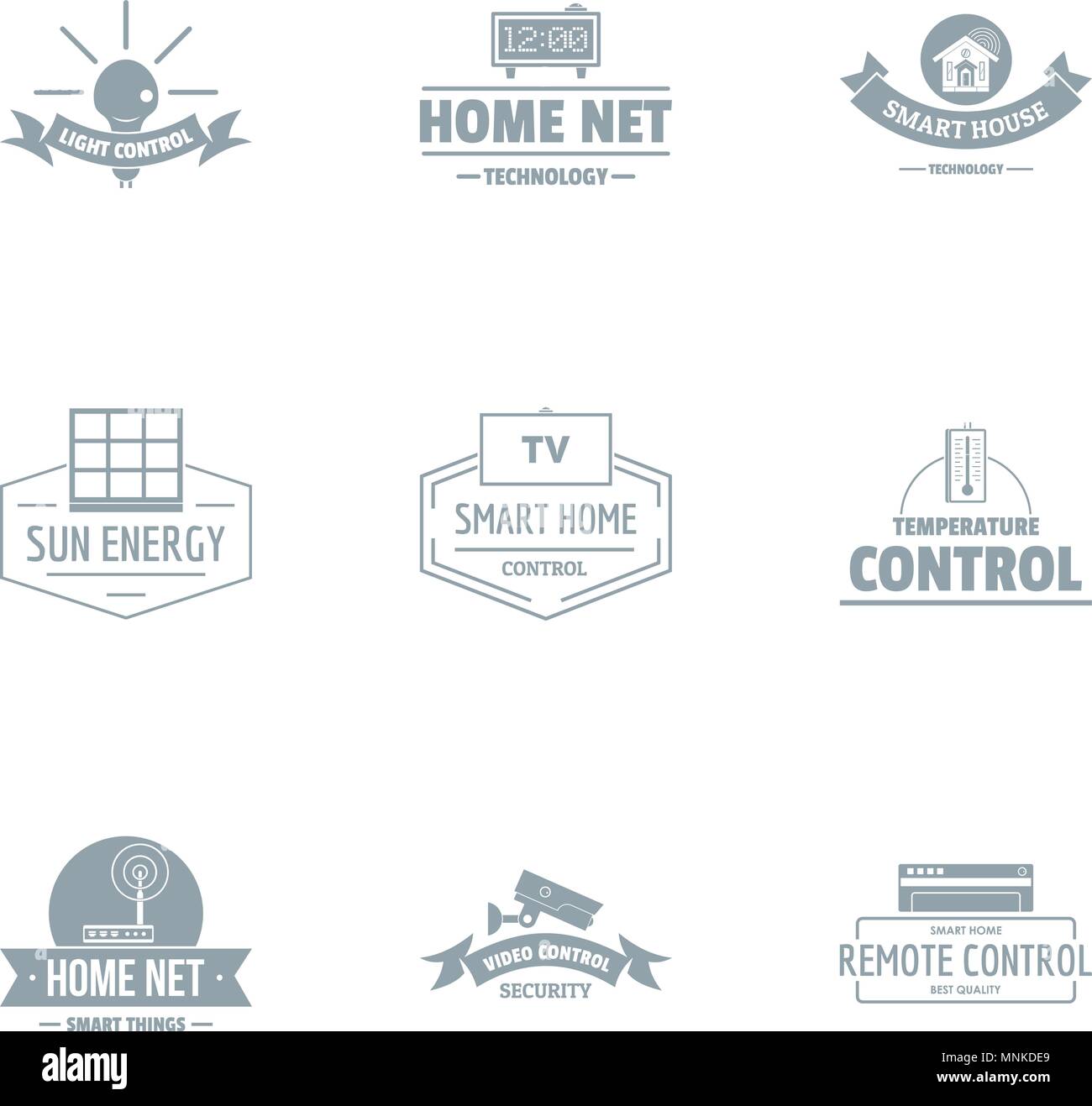 Smart energy logo set, simple style Stock Vector Image & Art - Alamy