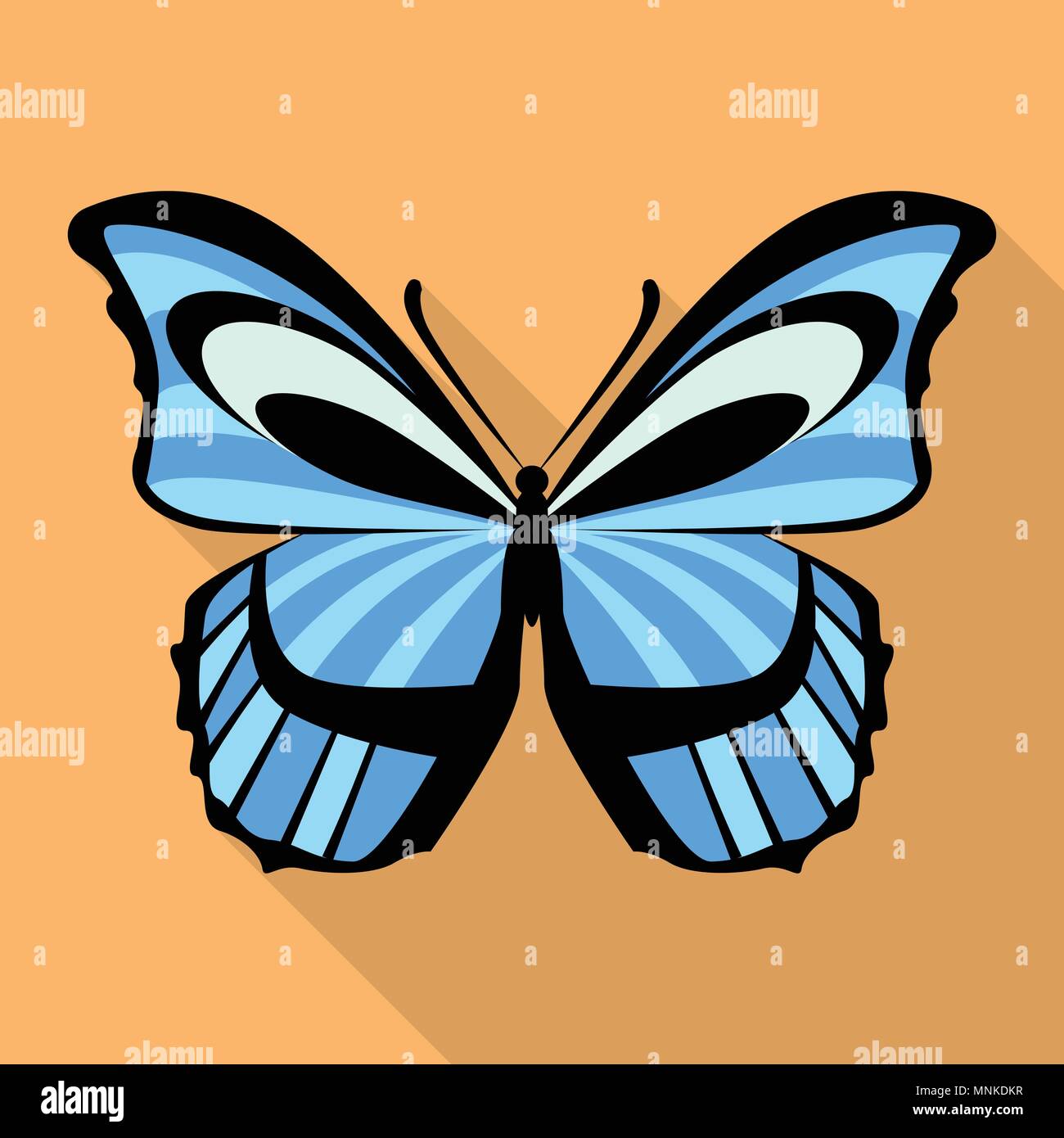 Light blue butterfly icon, flat style Stock Vector Image & Art - Alamy