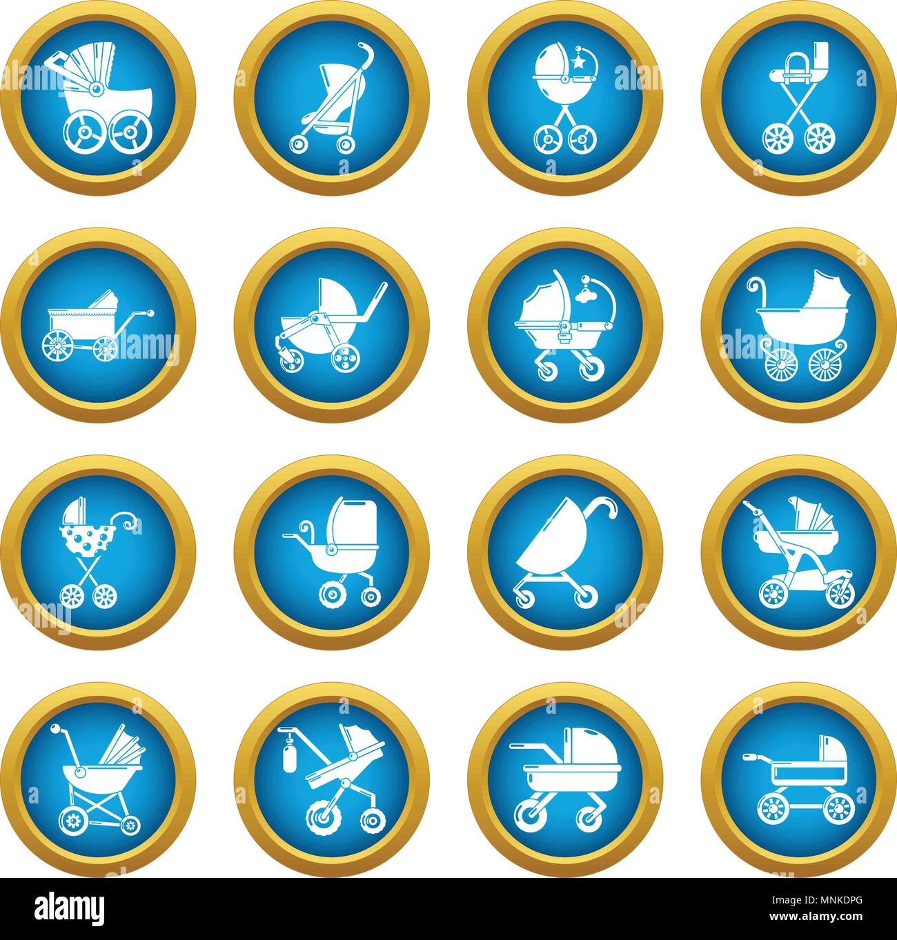Baby carriage icons set, simple style Stock Vector Image & Art - Alamy