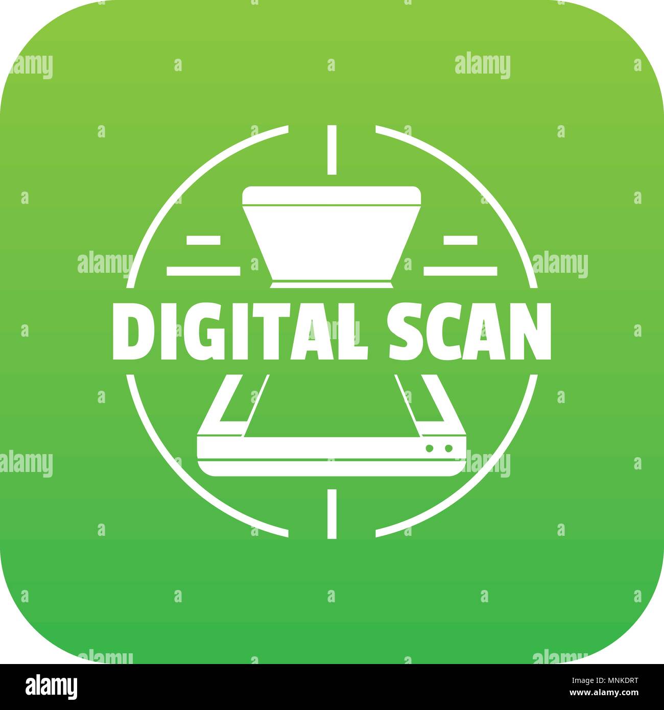 Digital scan icon green vector Stock Vector Image & Art - Alamy
