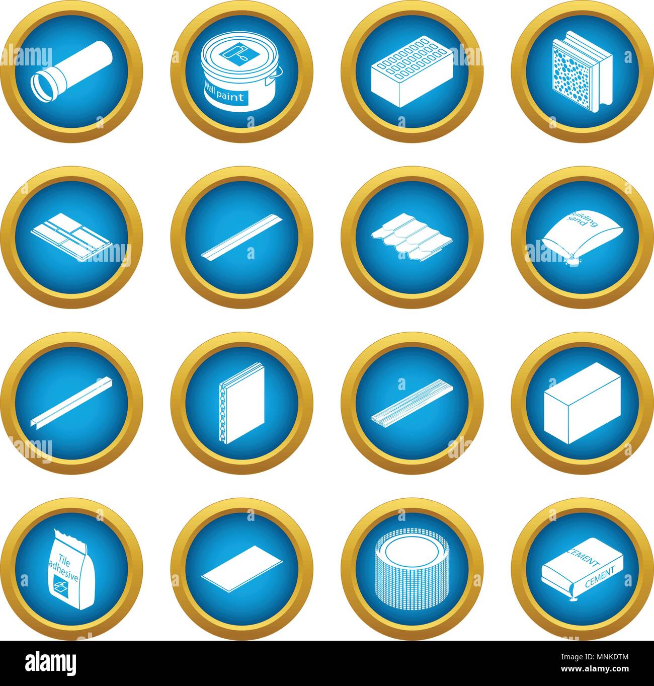 Building materials icons set, simple style Stock Vector Image & Art - Alamy