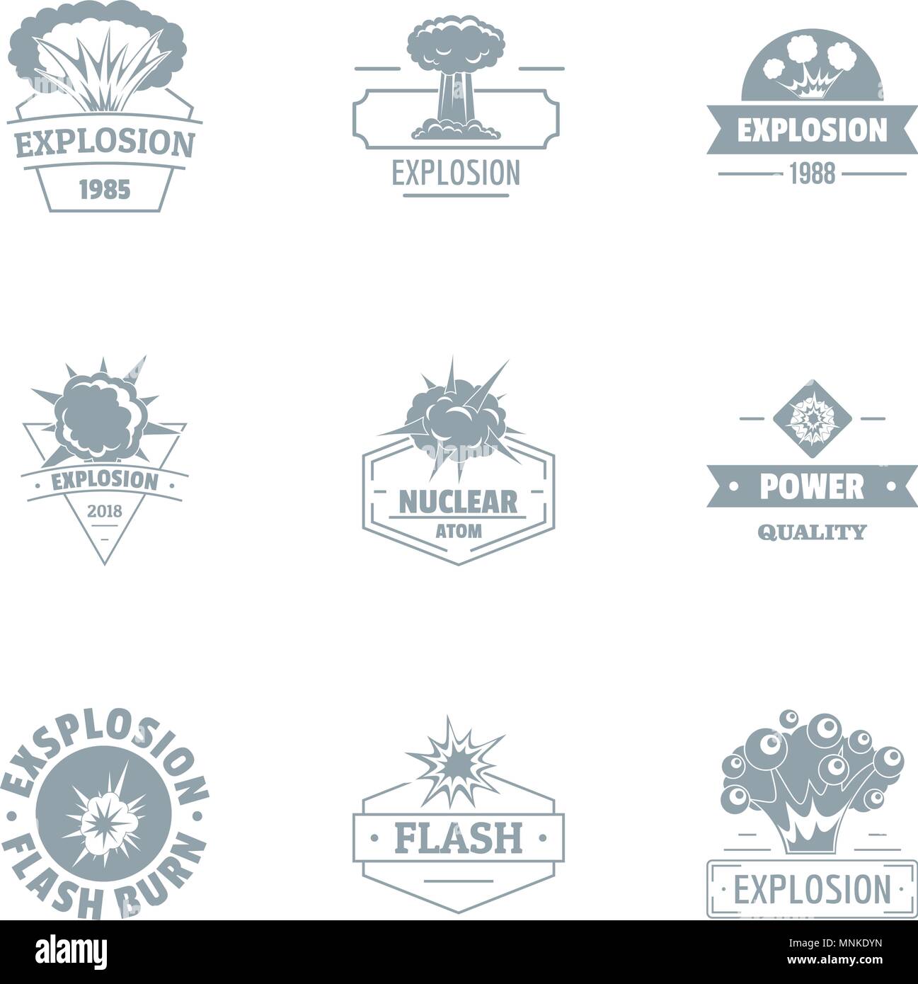 Nuclear world logo set, simple style Stock Vector Image & Art - Alamy