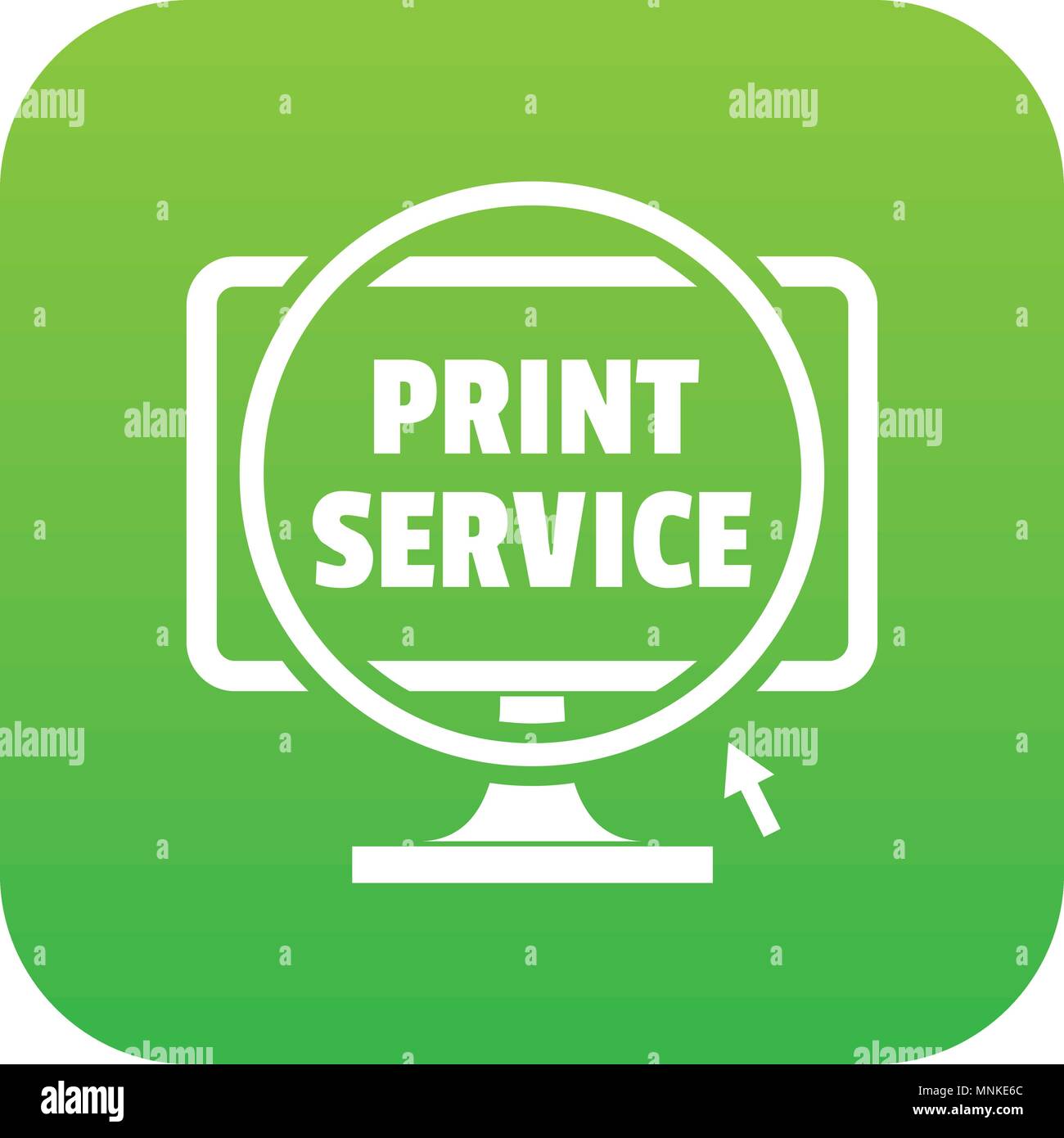 Print service icon green vector Stock Vector Image & Art - Alamy