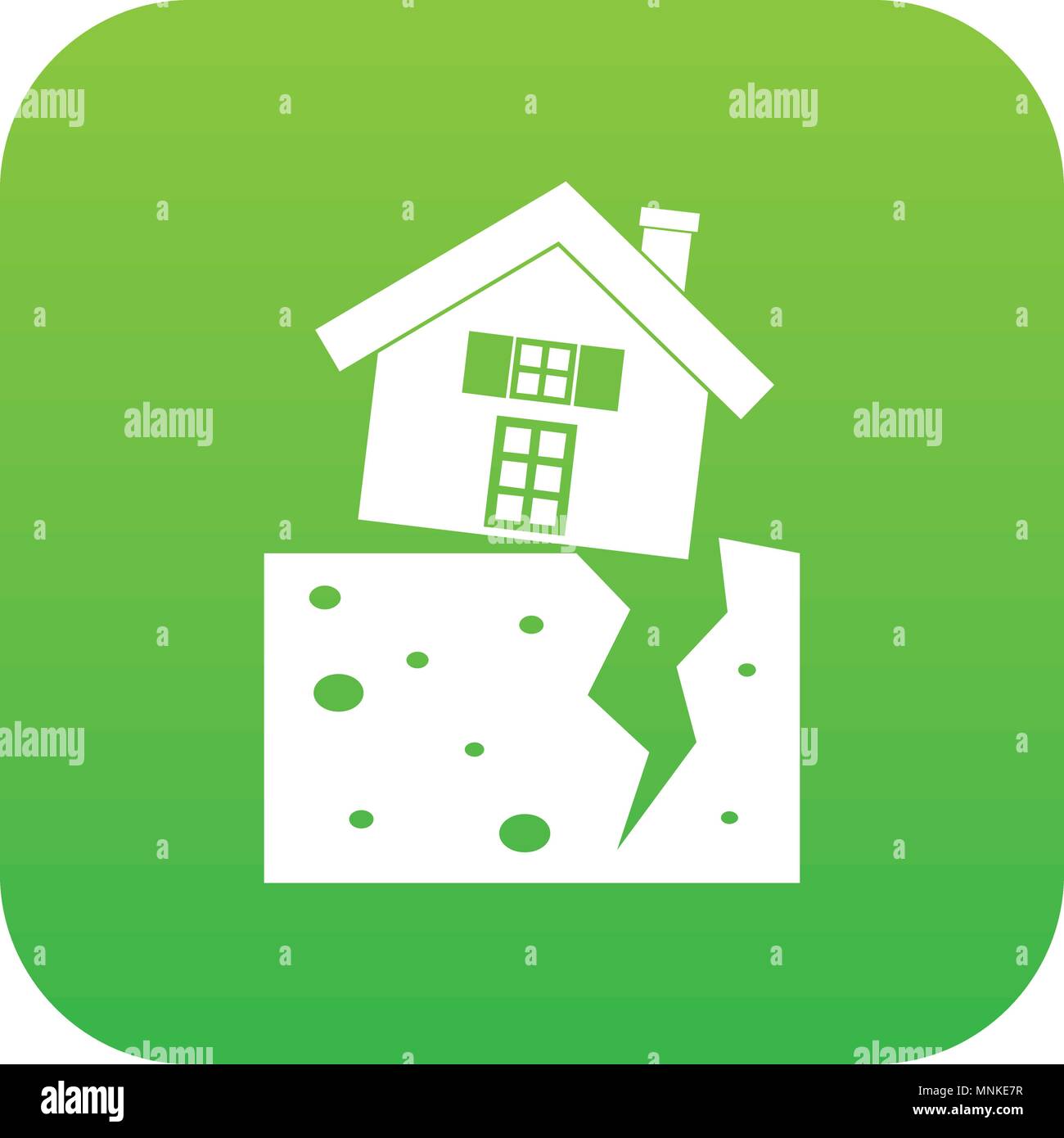 House after an earthquake icon digital green Stock Vector Image & Art ...